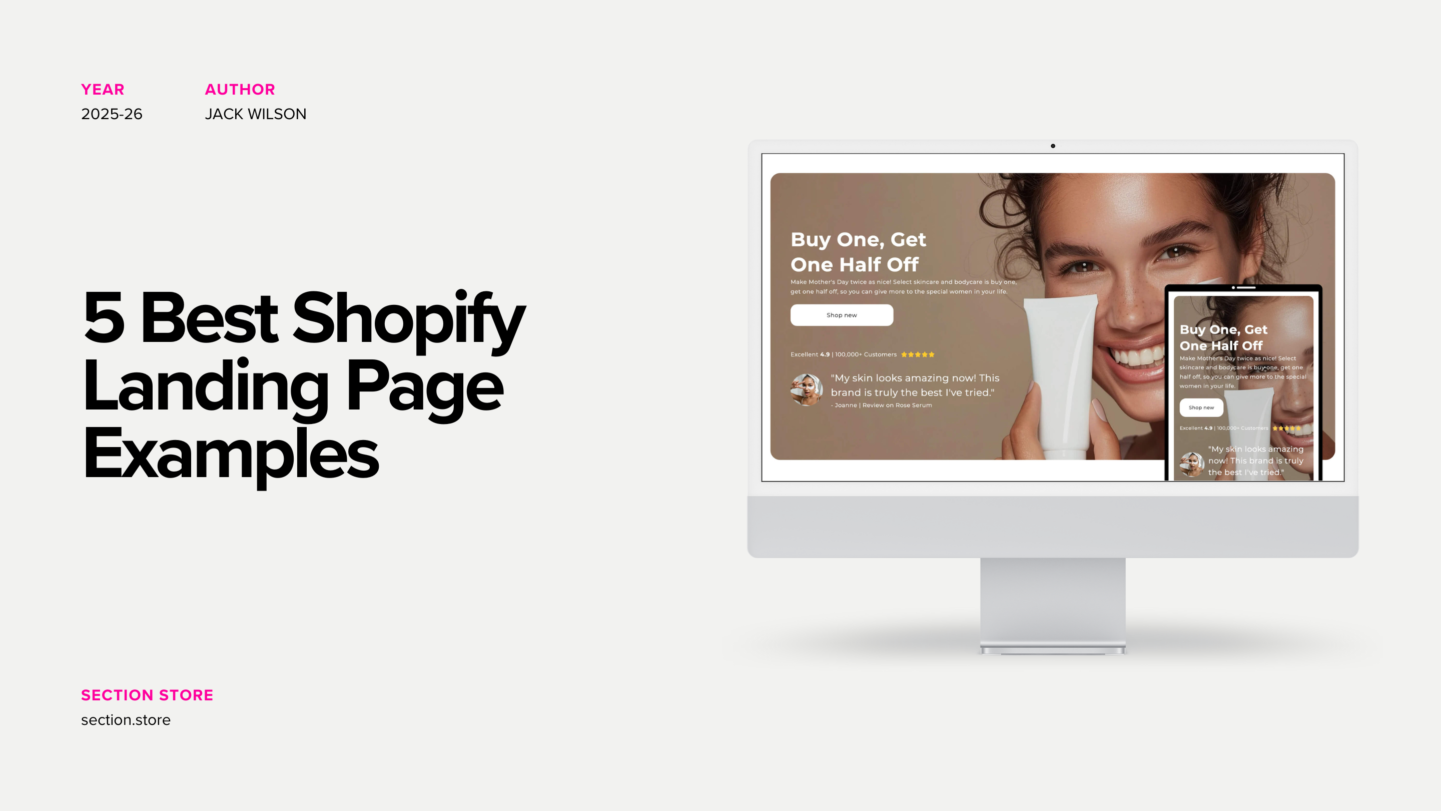 5 Best Shopify Landing Page Examples to Copy in 2025 – Section Store